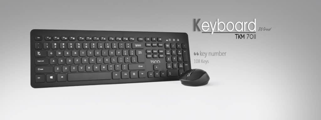 کیبورد و ماوس وایرلس تسکو TKM7011W فروش اینترنتی محصولات آیتی و دیجیتال